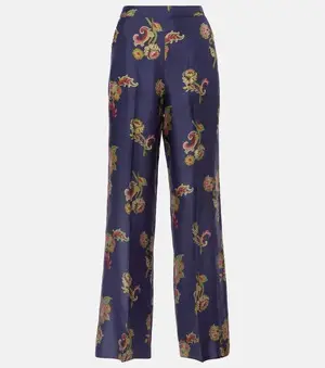 Etro Silk Palazzo Trousers