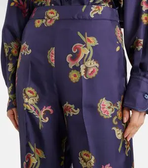 Etro Silk Palazzo Trousers