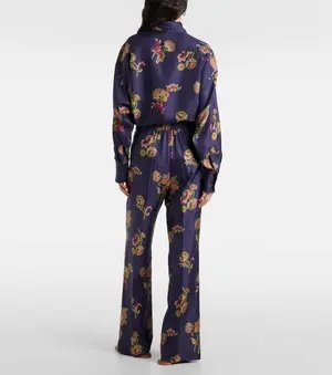 Etro Silk Palazzo Trousers