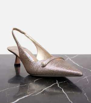 JIMMY CHOO Amita 45 Glitter Slingback Pumps