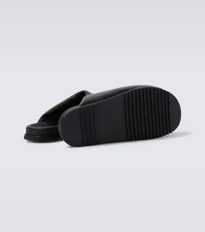 Rick Owens Granola Leather Mules - Black