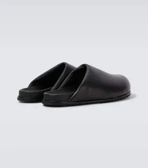 Rick Owens Granola Leather Mules - Black