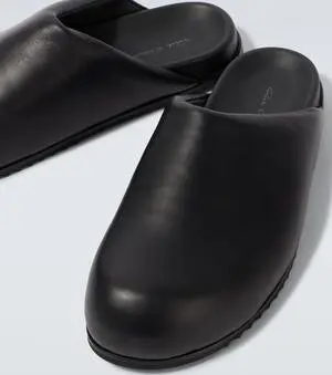 Rick Owens Granola Leather Mules - Black