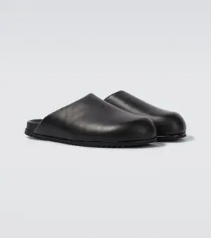 Rick Owens Granola Leather Mules - Black