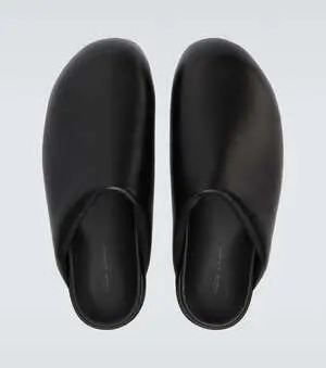 Rick Owens Granola Leather Mules - Black