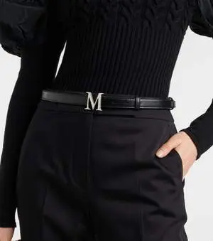 Max Mara Logo Leather Belt