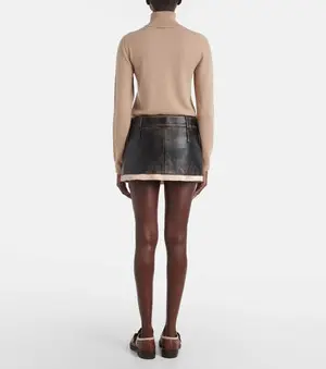 Miu Miu Leather Mini Skirt