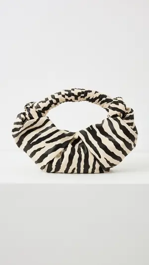 SIMONMILLER Faux Leather Lopsy Bag - Zebra Print
