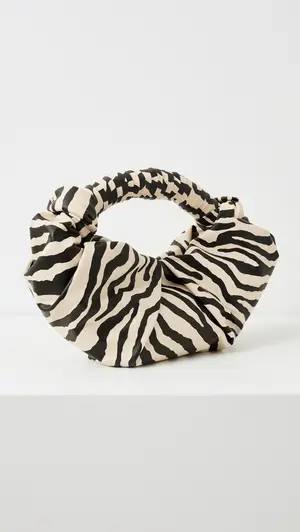 SIMONMILLER Faux Leather Lopsy Bag - Zebra Print