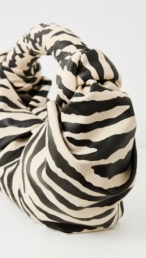 SIMONMILLER Faux Leather Lopsy Bag - Zebra Print