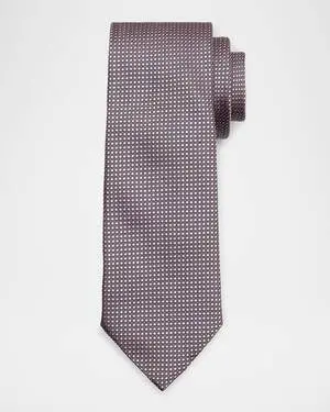 Zegna ZEGNA Micro-Neat Tie Md Pnk Micro Fan
