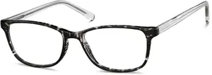 Zenni Oval Full Rim Frame Eyeglasses Black