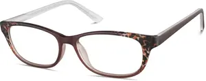Zenni Oval Full Rim Frame Eyeglasses Brown