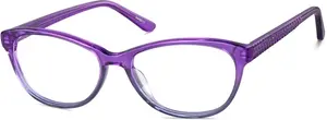 Zenni Oval Full Rim Frame Eyeglasses Grape