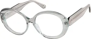 Zenni Oval Full Rim Frame Eyeglasses Gray