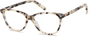 Zenni Oval Full Rim Frame Eyeglasses Ivory Tortoiseshell