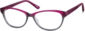 Zenni Oval Full Rim Frame Eyeglasses Magenta