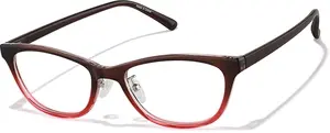 Zenni Oval Full Rim Eyeglasses - Red
