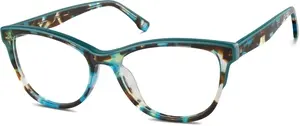 Zenni Oval Full Rim Frame Eyeglasses Teal