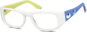Zenni Oval Full Rim Frame Eyeglasses White