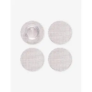 CHILEWICH Basketweave Woven Coasters Set Of Four - Blush