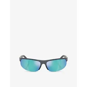 Miu Miu Mu A02s Oval-frame Sunglasses - Grey