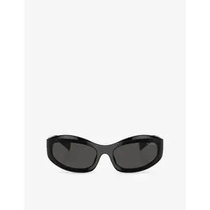 Miu Miu Mu 14zs Irregular-frame Sunglasses - Black