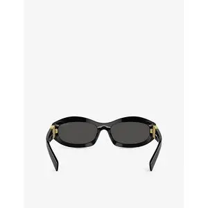 Miu Miu Mu 14zs Irregular-frame Sunglasses - Black