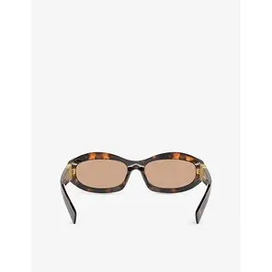 Miu Miu Mu 14zs Irregular-frame Sunglasses - Brown