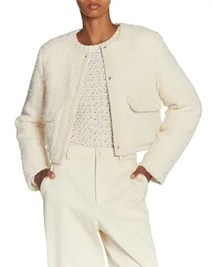 Moncler Dauphin Mixed Media Jacket - Open White