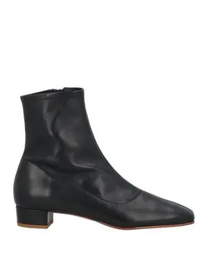 By Far Soft Leather Ankle Boots - Black
