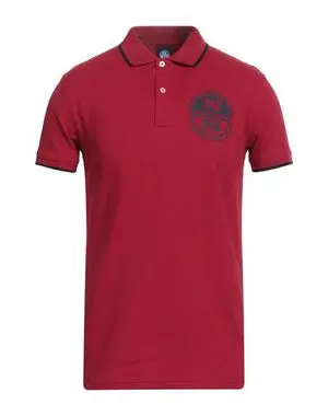 NORTH SAILS Man Polo Shirt Light Grey Size S Cotton, Polyester, Elastane Red
