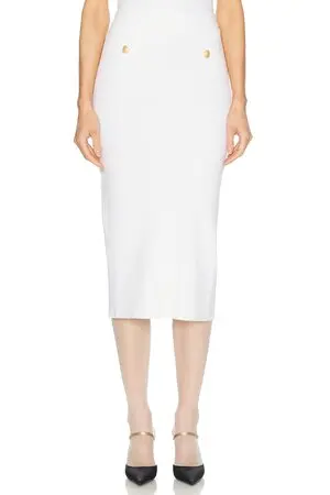 Wool Midi Skirts with Slit