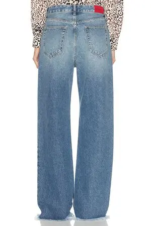 Alessandra Rich Low Waist Baggy Wide Leg Jeans