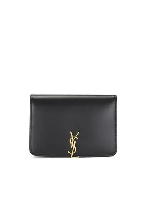 Saint Laurent Passport Case In Black - Nero