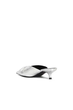 Balenciaga Knife Bow Mule - Silver