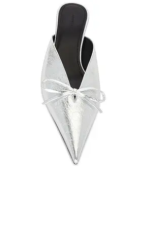 Balenciaga Knife Bow Mule - Silver