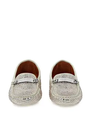 Philipp Plein Rhinestone-embellished Loafers - Neutrals