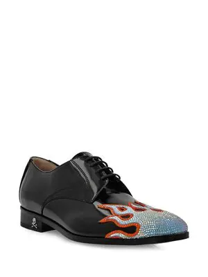 Philipp Plein Flame-embellished Derby Shoes