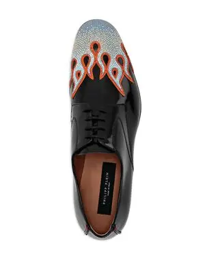 Philipp Plein Flame-embellished Derby Shoes