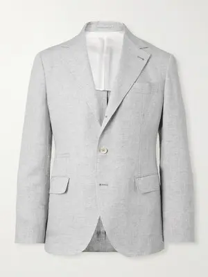 Brunello Cucinelli Brunello Cucinelli - Linen Blazer - Men - Gray  Gray