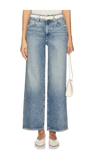 Paige Sasha Petite Wide Leg Jeans - Cats Meow Distressed
