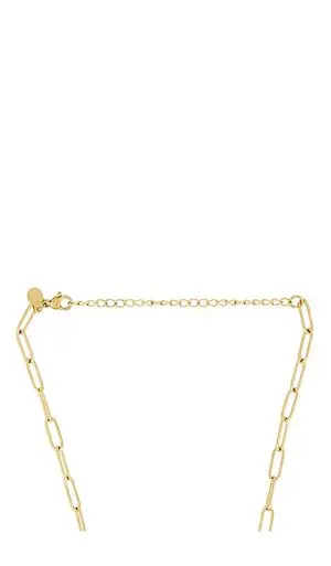 PETIT MOMENTS Carabiner Initial Charm Necklace - Gold