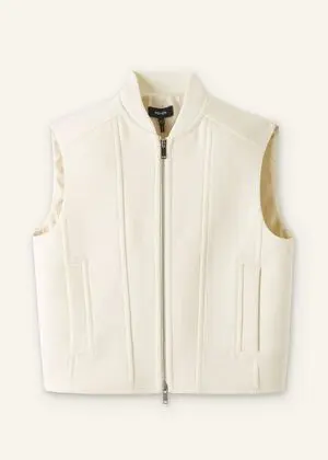 ME+EM Luxe Wool Sleeveless Biker Jacket