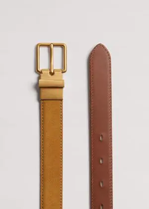 ME+EM Reversible Belt - Mustard/tan