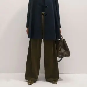 ME+EM Sculptural Cotton Swing Coat - Navy