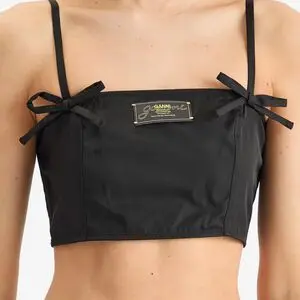 GANNI Duchesse Nylon Strap Top