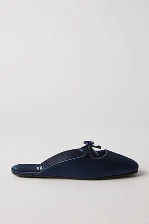 Jeffrey Campbell Elaine Ballet Mules - Navy Satin