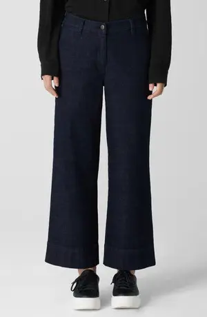 Eileen Fisher Ankle Length Wide Leg Jeans - Dpind