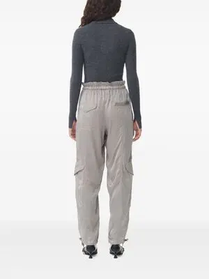 GANNI High-waisted Cargo Trousers - Grey